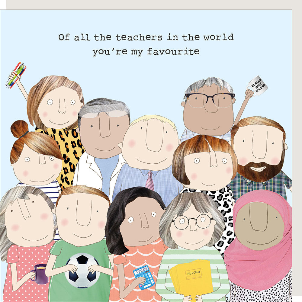 Fave Teacher Greetings Card – Gower Gallery