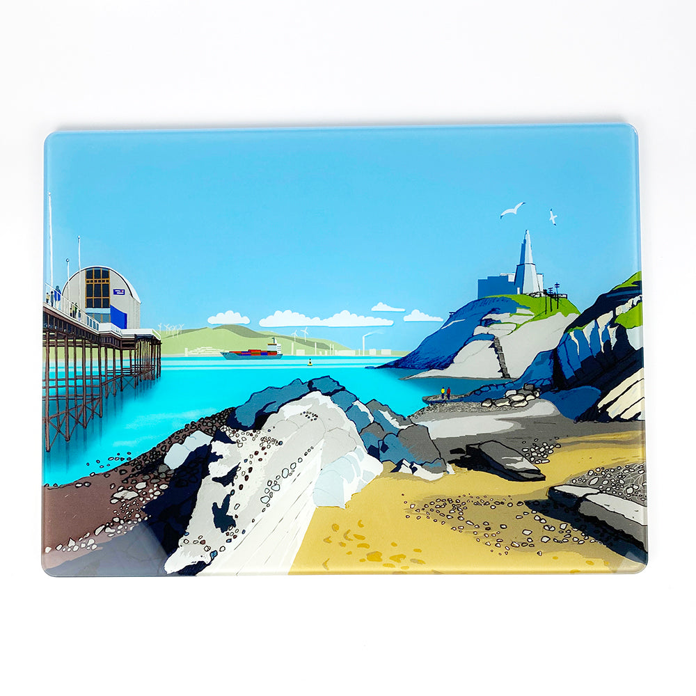 Beside Mumbles Pier Glass Worktop Protector for sale on behalf of Nood ...