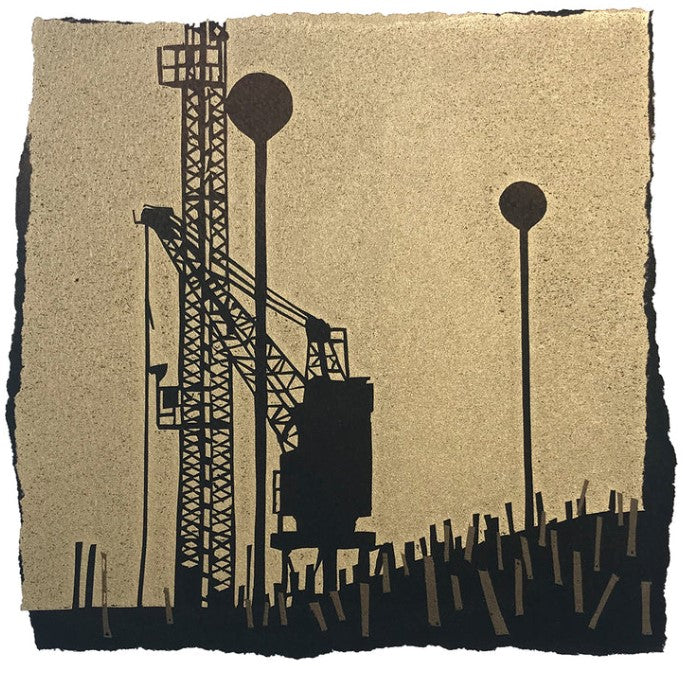 Docks II Screen Print for sale on behalf of Sarah Hopkins – Gower Gallery