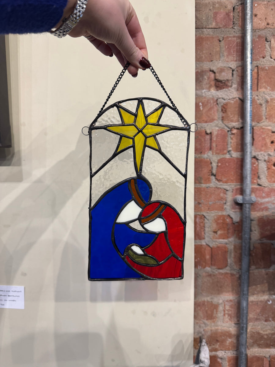 Nativity Scene Hanging Stained Glass for sale on behalf of Sian Bailey ...