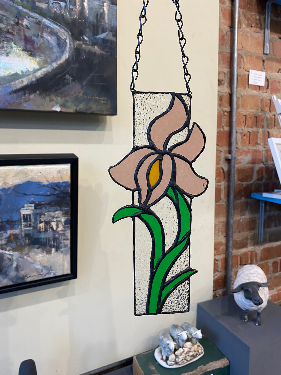 Iris Hanging Stained Glass – Gower Gallery