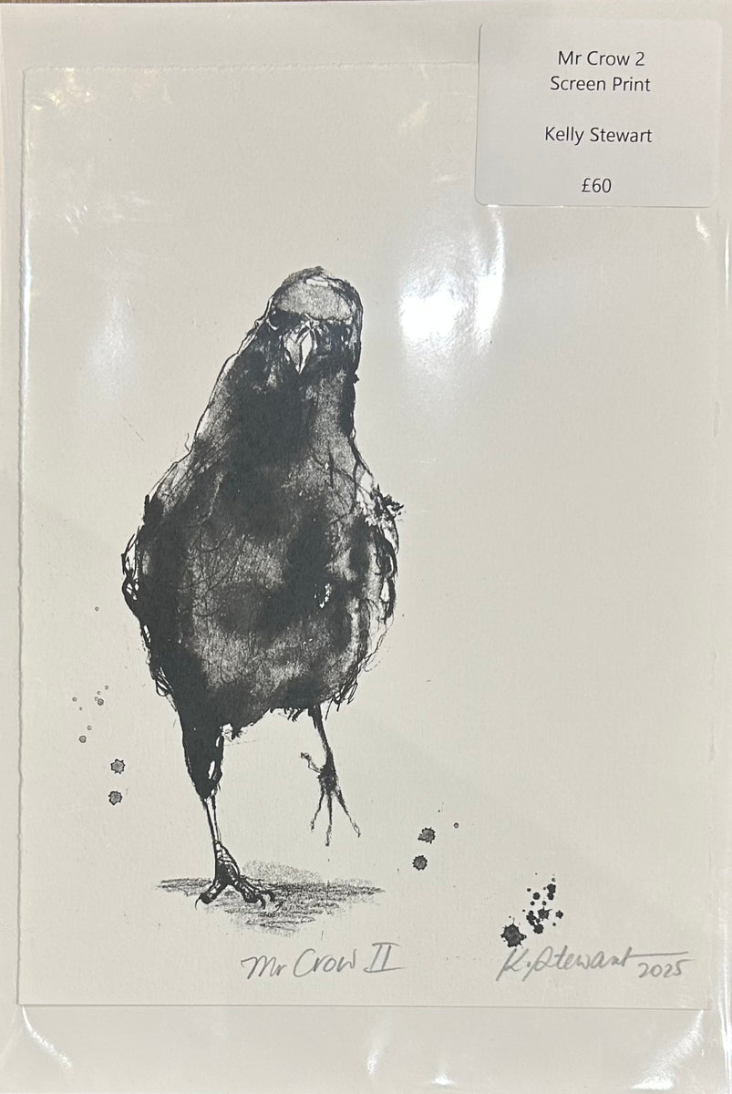 Mr Crow 2 Screen Print for sale on Behalf of Kelly Stewart – Gower Gallery
