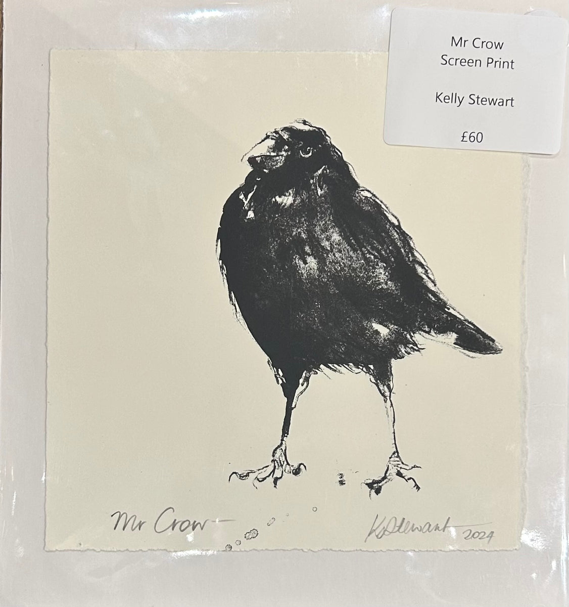 Mr Crow Screen Print for sale on Behalf of Kelly Stewart – Gower Gallery