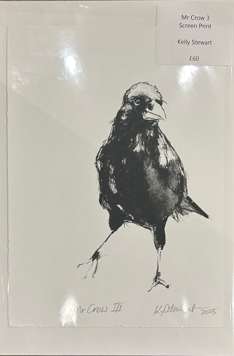 Mr Crow 3 Screen Print for sale on Behalf of Kelly Stewart – Gower Gallery