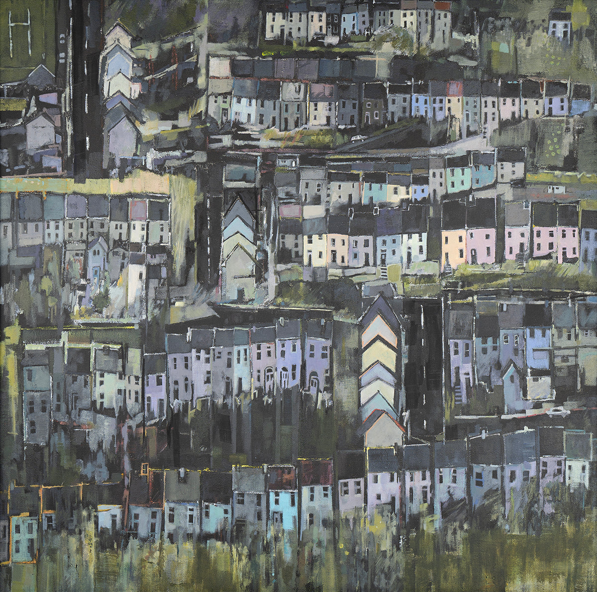 Mineless Town Original For Sale on Behalf of Arwen Banning – Gower Gallery