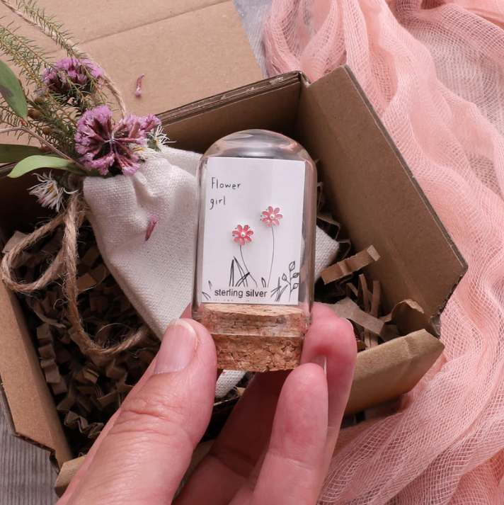 Silver Flower Girl Earrings – Gower Gallery