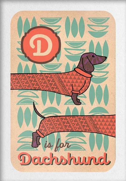 D is for Dachshund - Poster Print – Gower Gallery