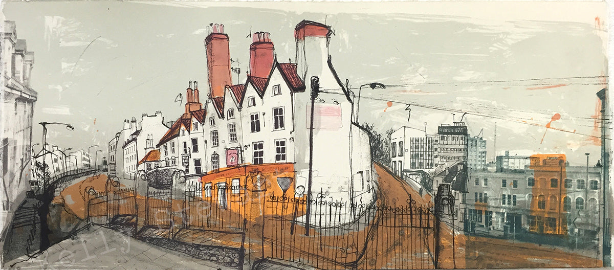 St Michael's Hill Bristol Screen Print for sale on Behalf of Kelly Ste ...
