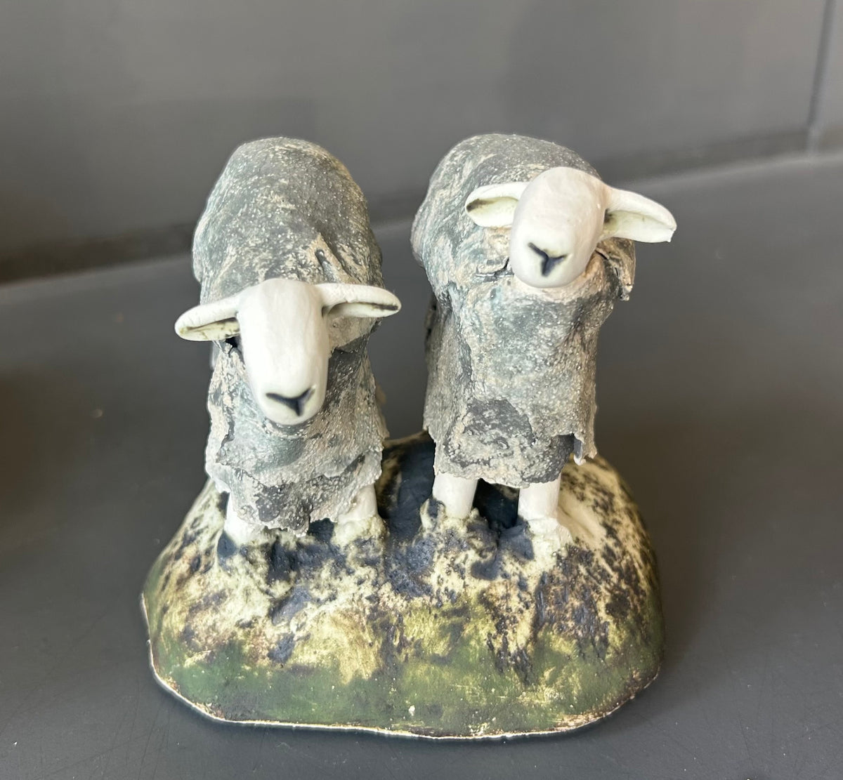 Two Herdwick Sheep on a Hill Sculpture by Simone Louise Ceramics ...