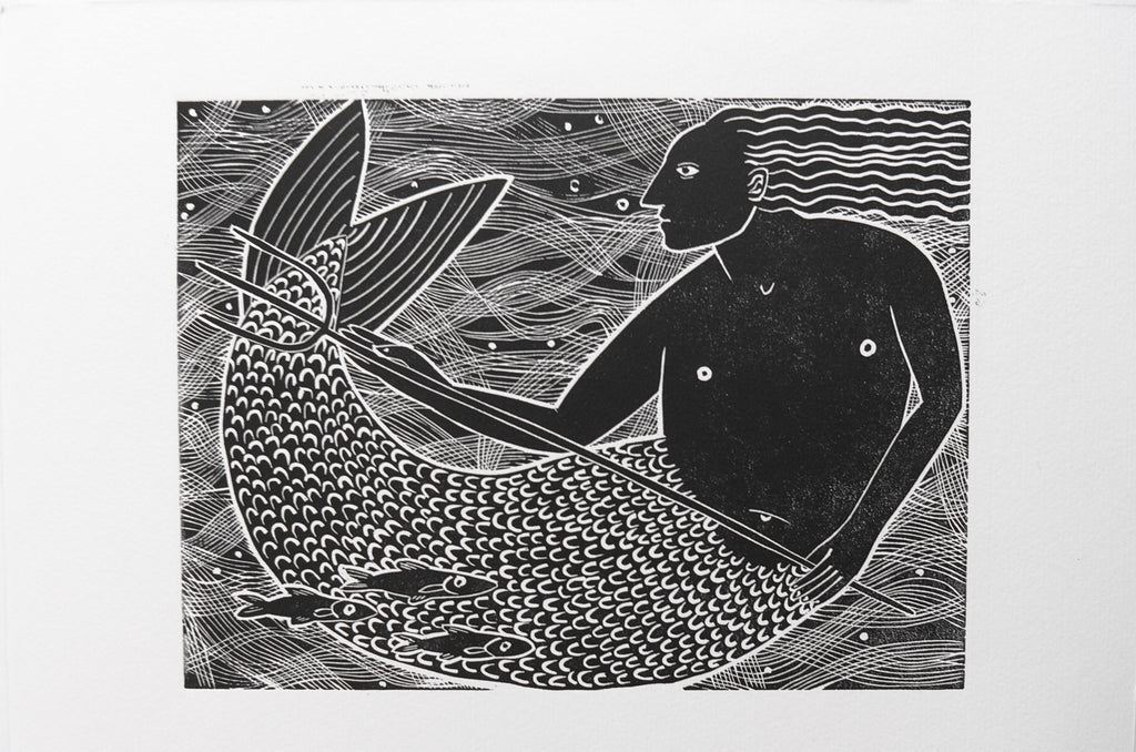 Dilon Mounted Linocut Print For Sale on Behalf of Phillippa Walter ...