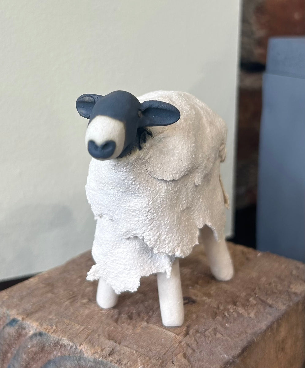 Single Sheep Sculpture by Simone Louise Ceramics – Gower Gallery