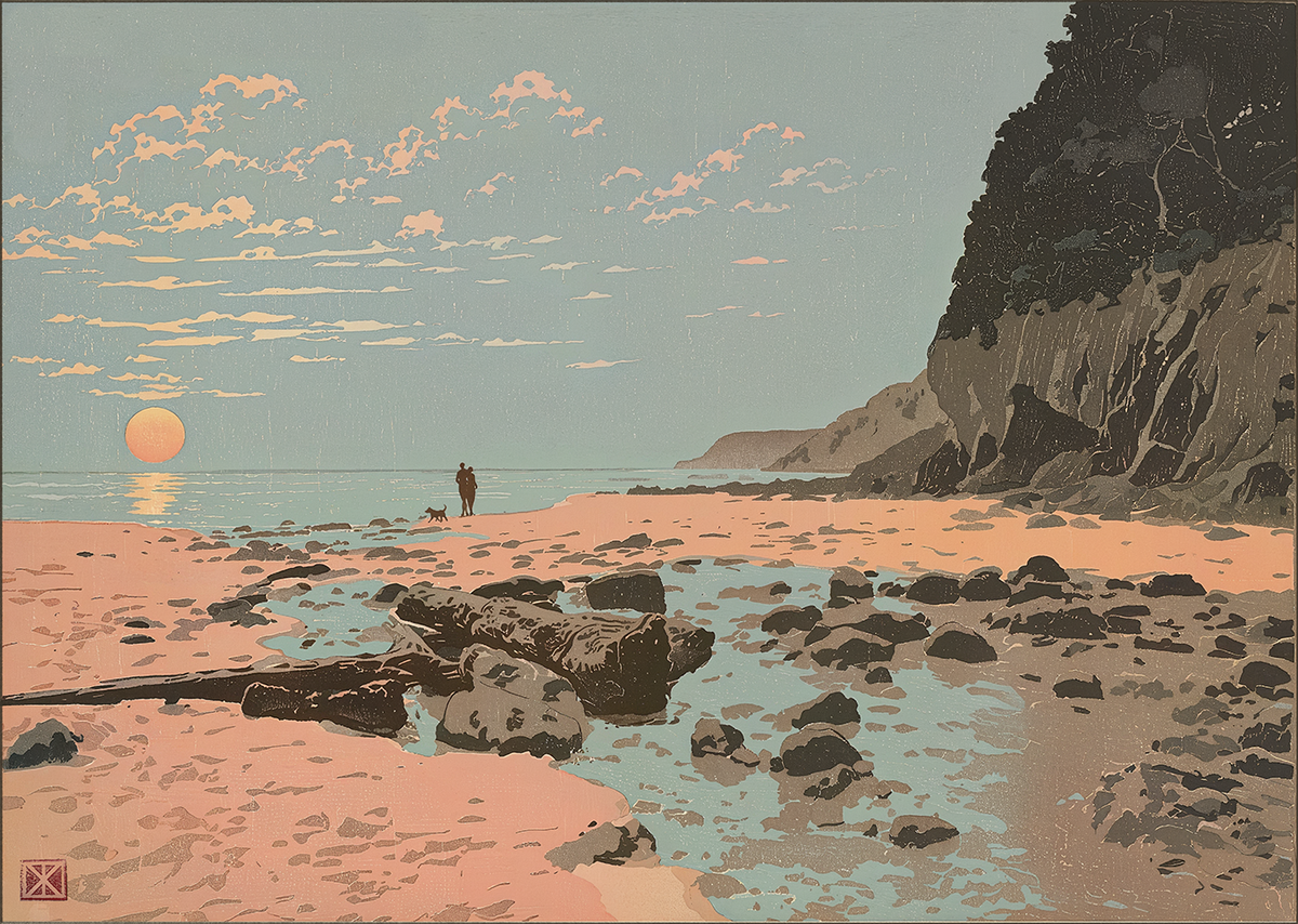 Sundown, Caswell Bay 2024 for sale on behalf of Jamie King – Gower Gallery