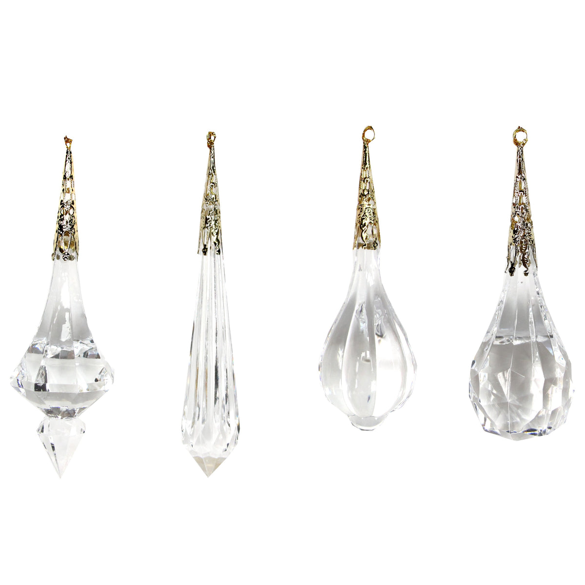Crystal Drop Tree with Gold Tops Decoration – Gower Gallery