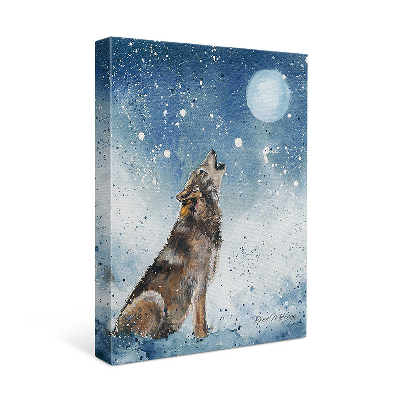 Wyatt the Wolf Canvas Cutie 15x20cm by Bree Merryn – Gower Gallery