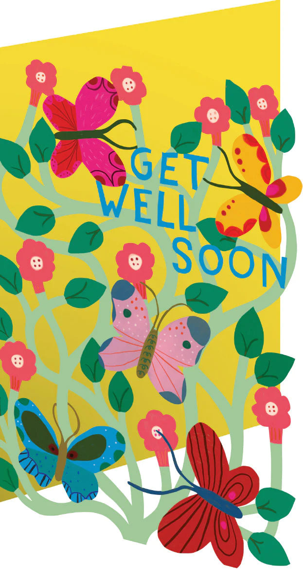 Get Well Butterflies Lasercut Card – Gower Gallery